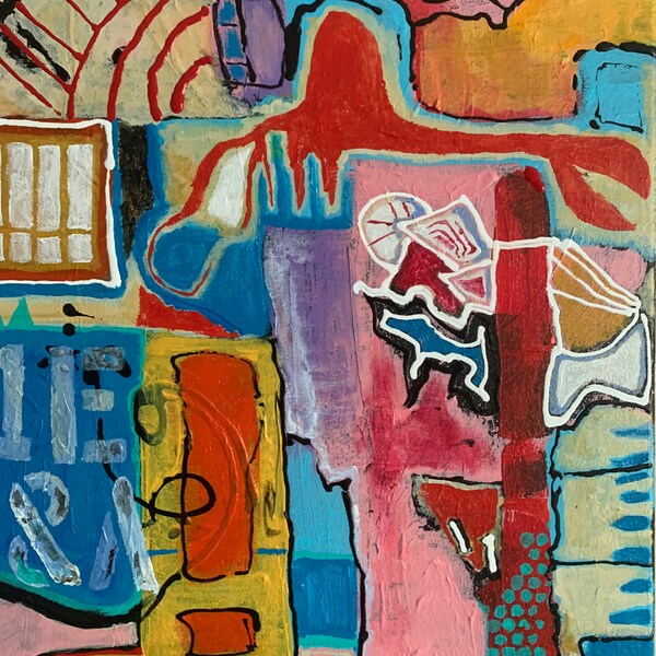 Yellow Abstract Art - Etsy