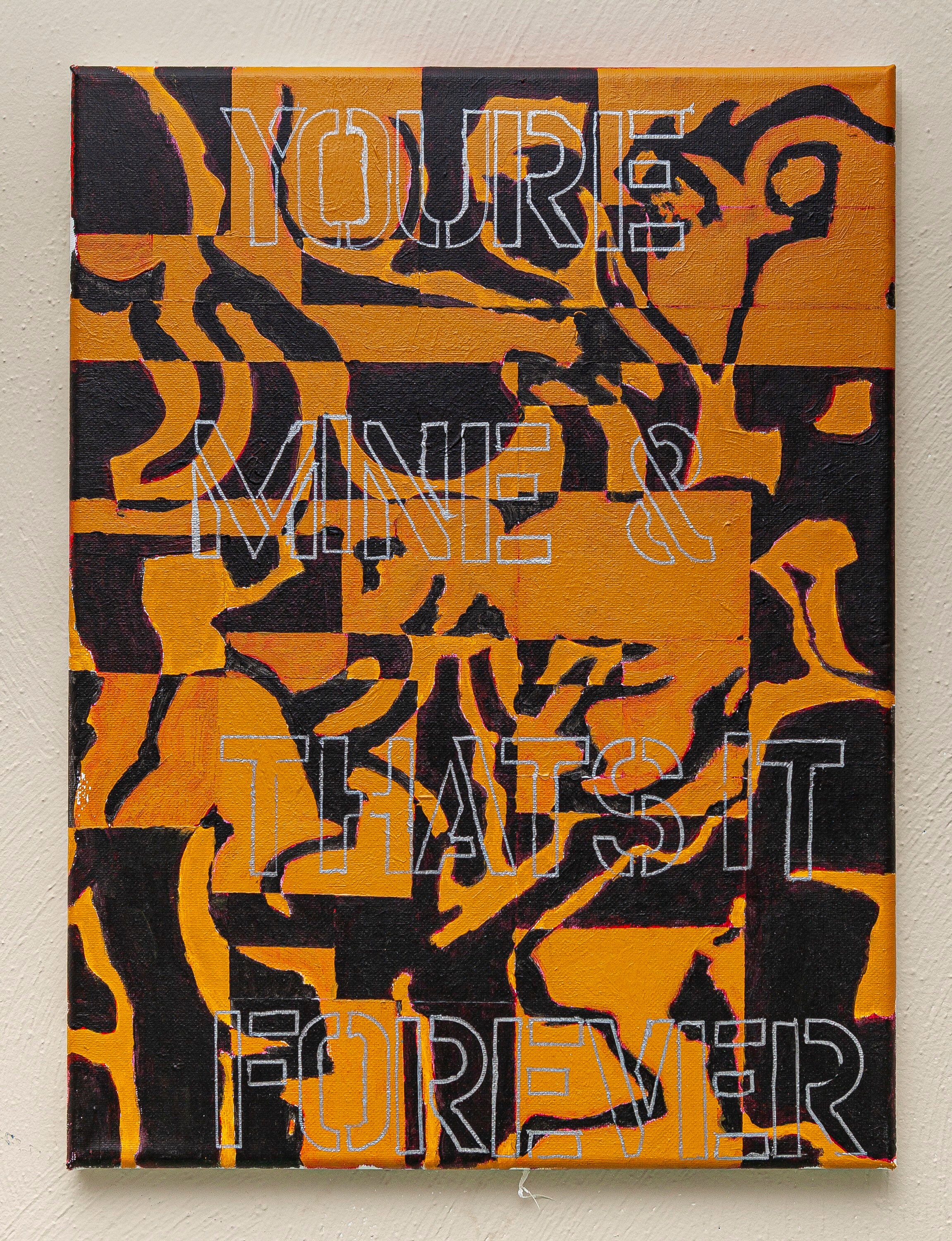 Word Painting, Abstract Word Painting, 11x14 Inch Abstract Painting ...