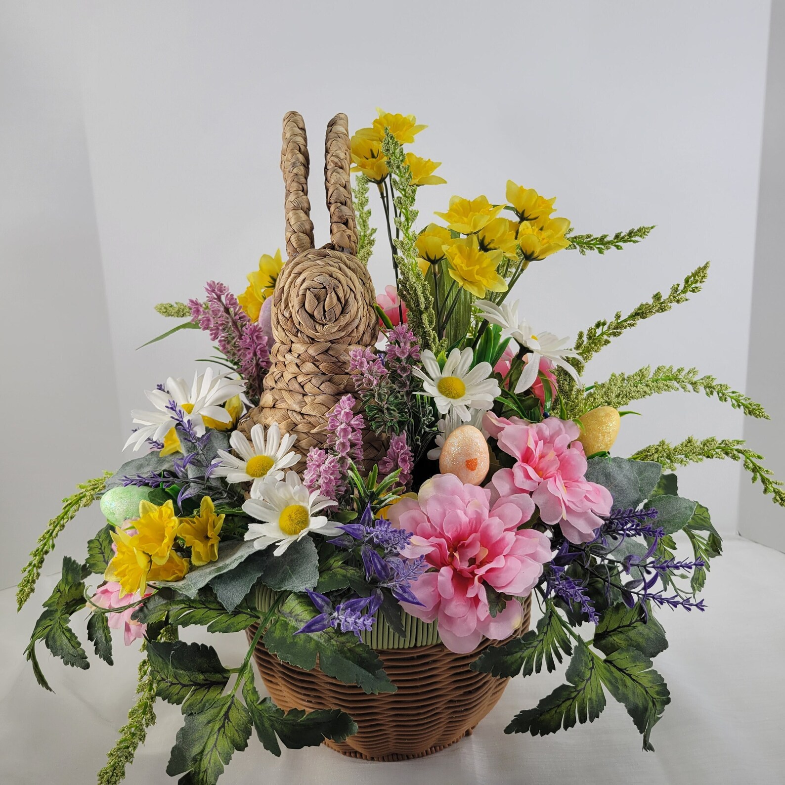 Easter Arrangement Spring Flower Arrangement Breaded - Etsy