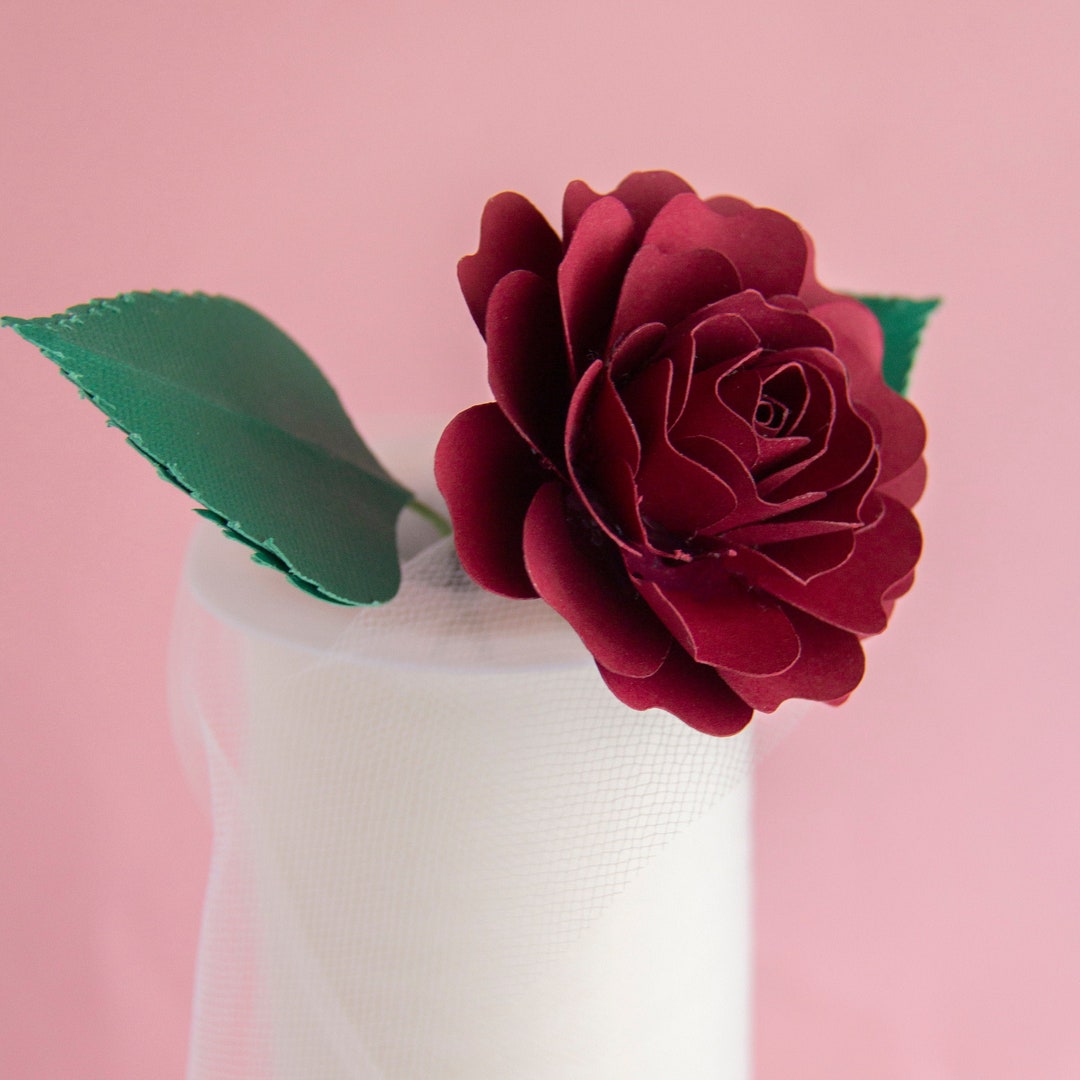 Decorative Handmade Stemmed Paper Red Roses Version #1 - Etsy