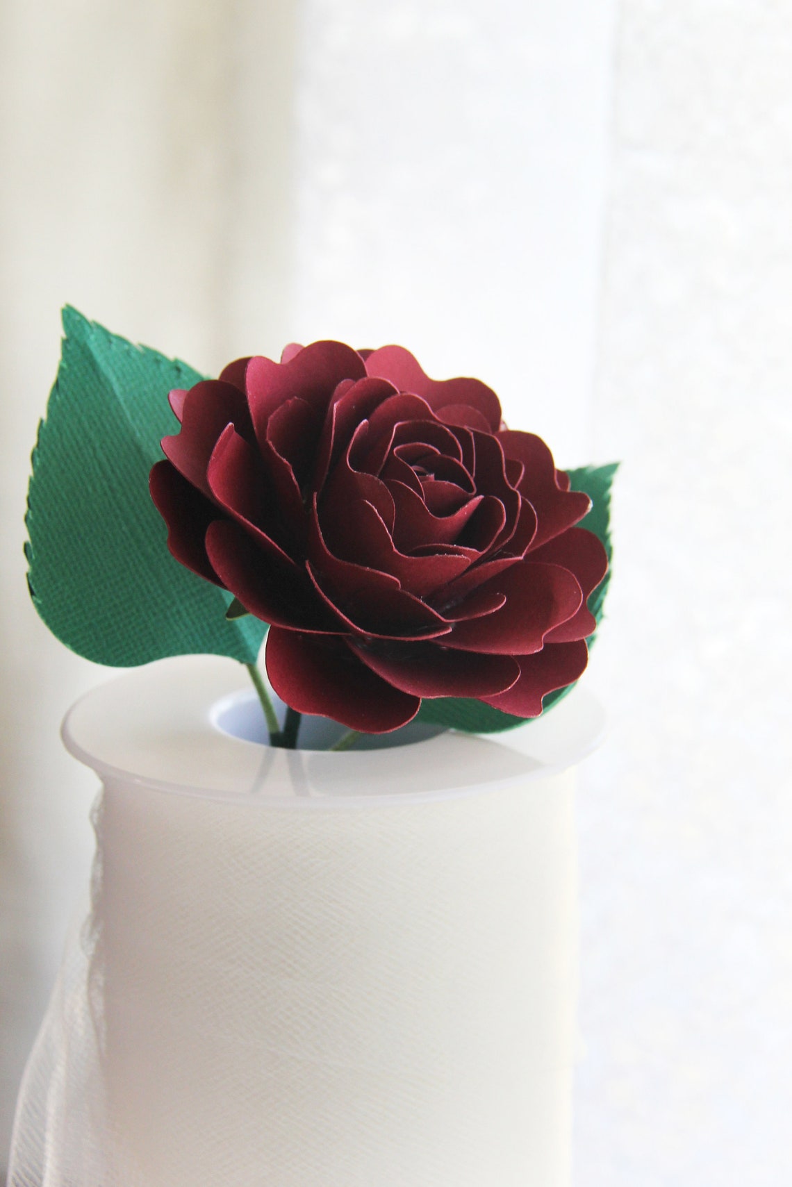 Decorative Handmade Stemmed Paper Red Roses Version 1 - Etsy