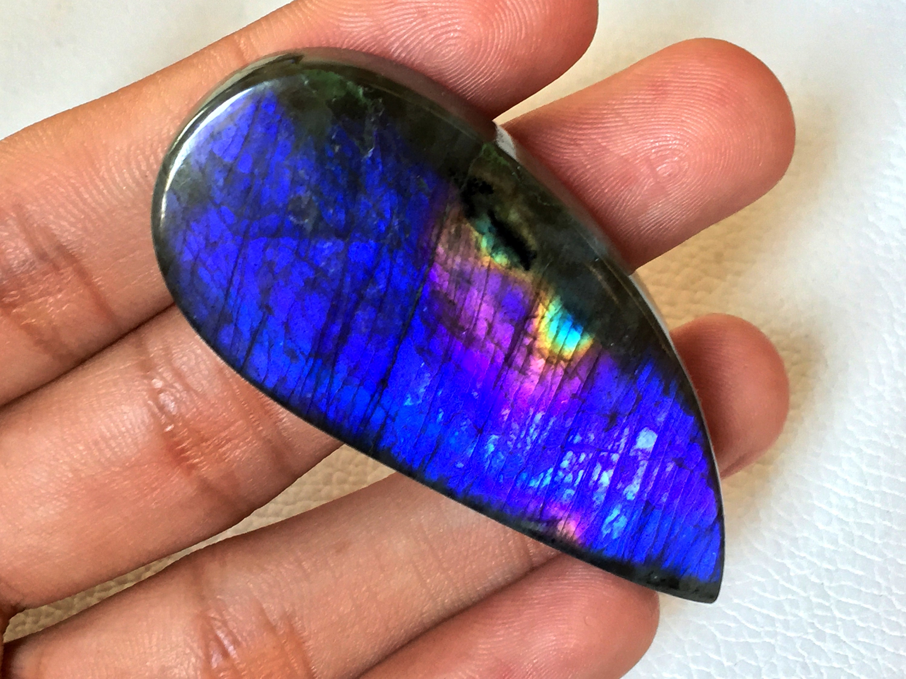 Very Rare Purple Labradorite Cabochon 64x28x9 mm Gemstone | Etsy