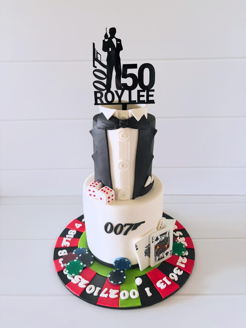 Personalised 007 Secret Agent Spy & Car Action Figure Cake Topper - Etsy