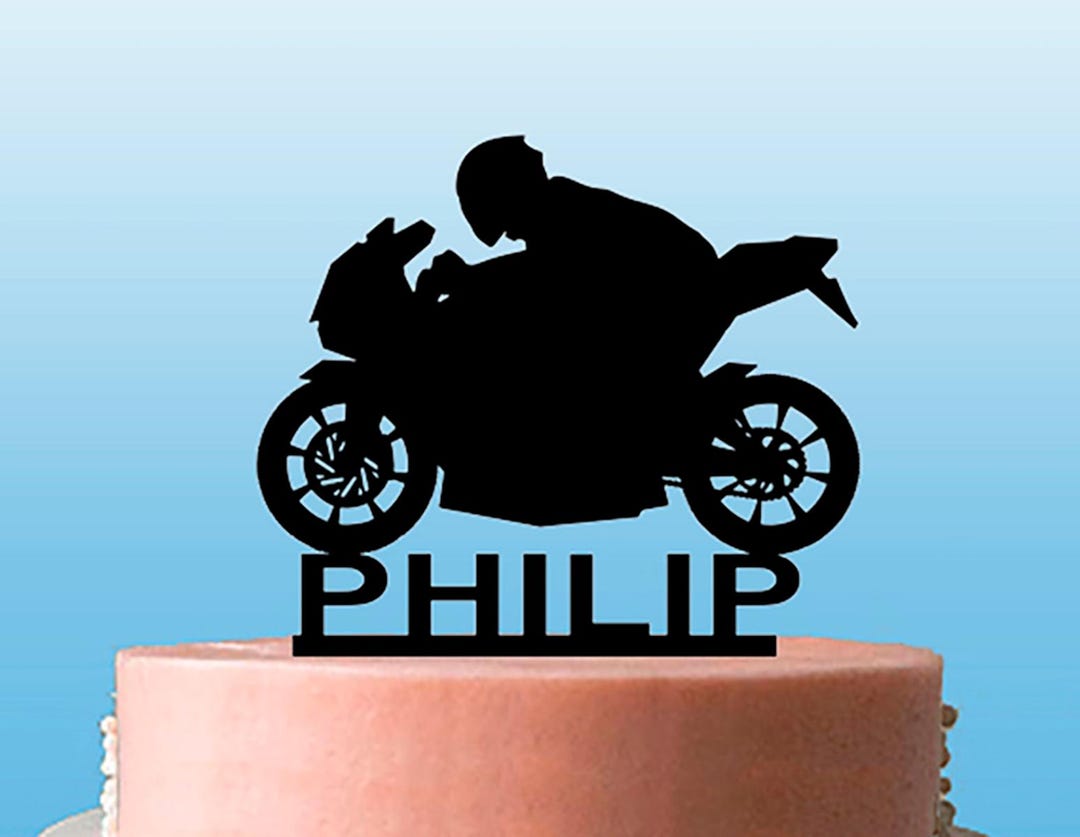 Acrylic Bikers Motorbike Cake Topper Decoration -personalised - Etsy