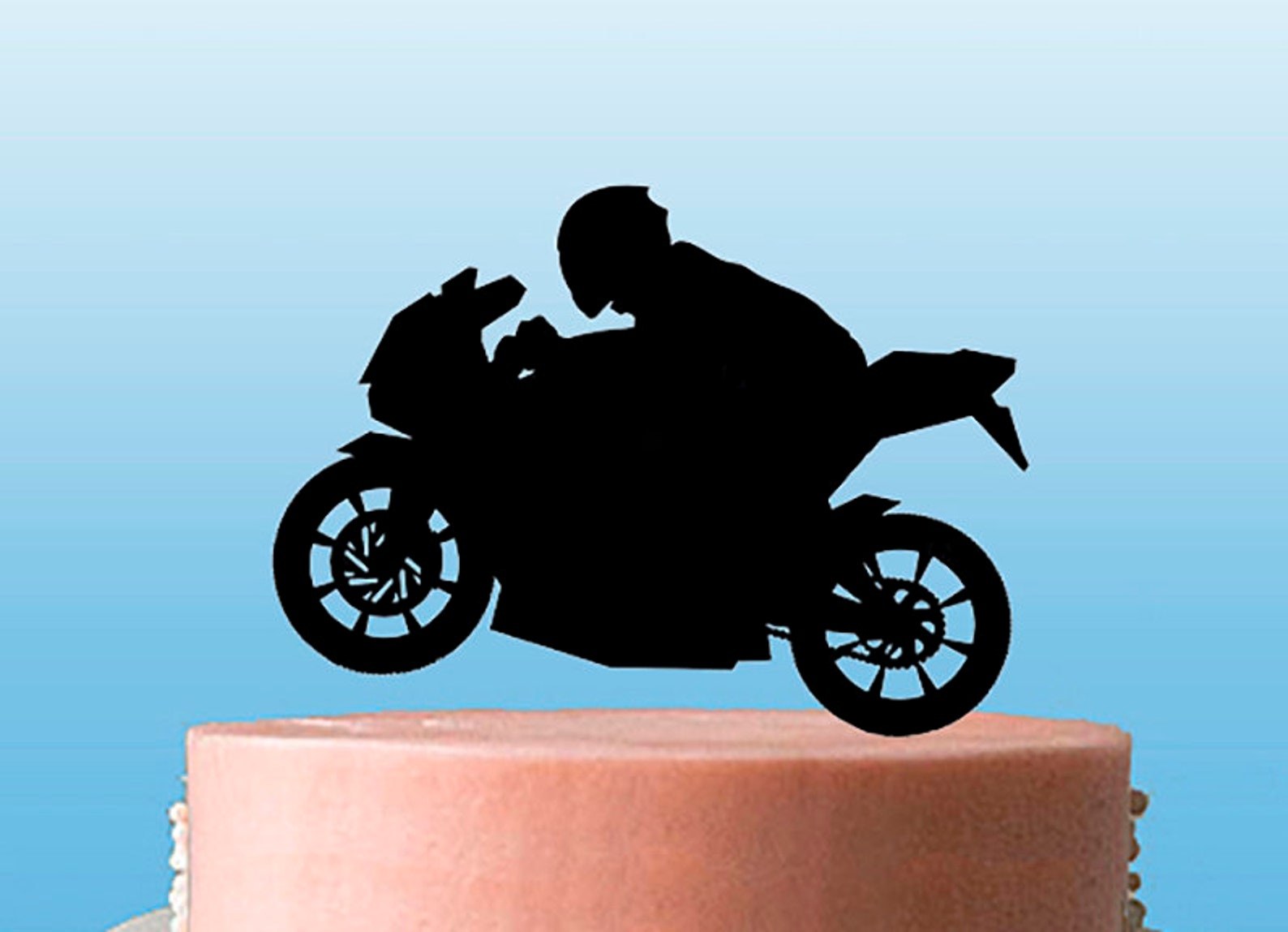 Bikers Motorbike Cake Topper Decoration Acrylic | Etsy