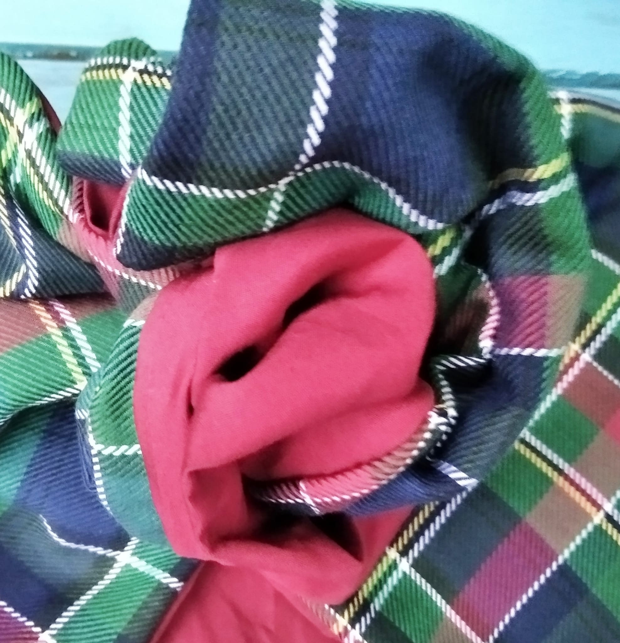 Moldable Hair Band. Cotton Tartan Turban With Brass Thread. - Etsy UK