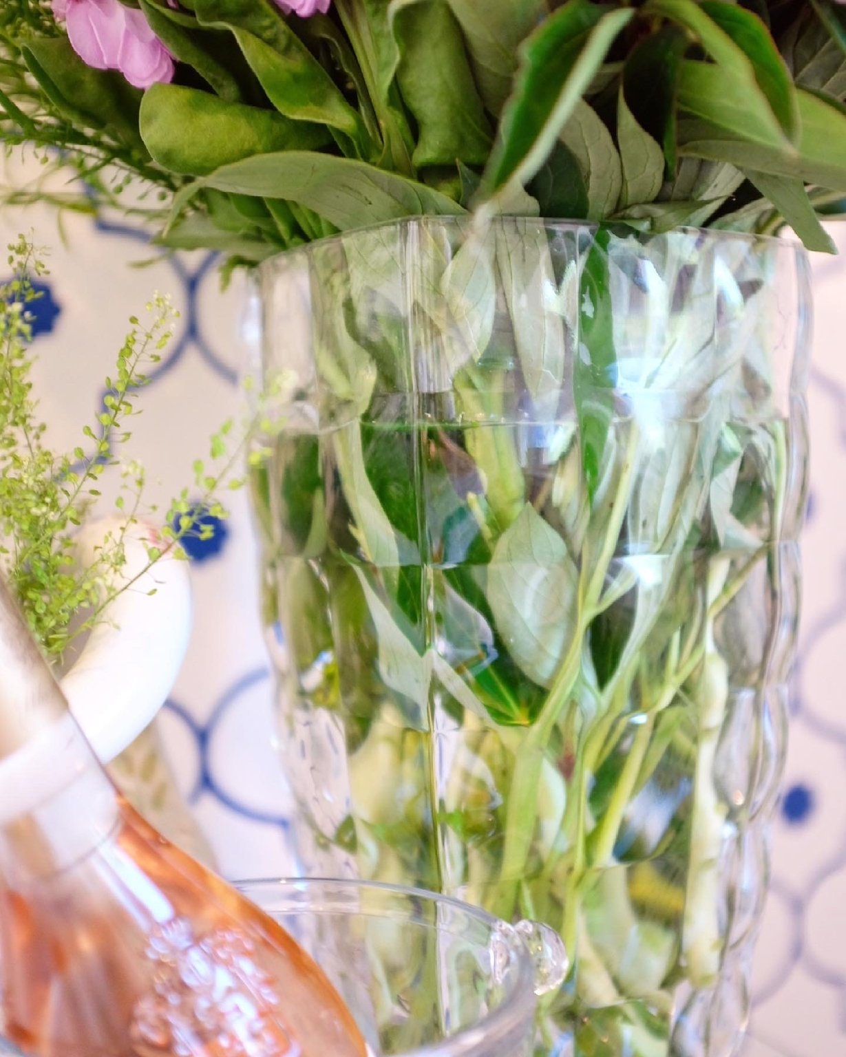 Large Heavy Crystal Vase Bubble Crystal Vase Flower Vase - Etsy