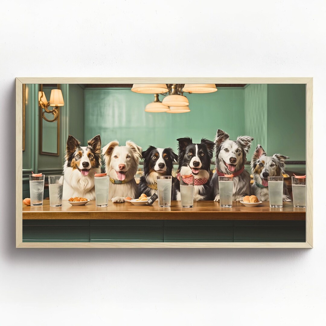 Dogs at Bar TV Art for Samsung Frame (digital Download) - Etsy