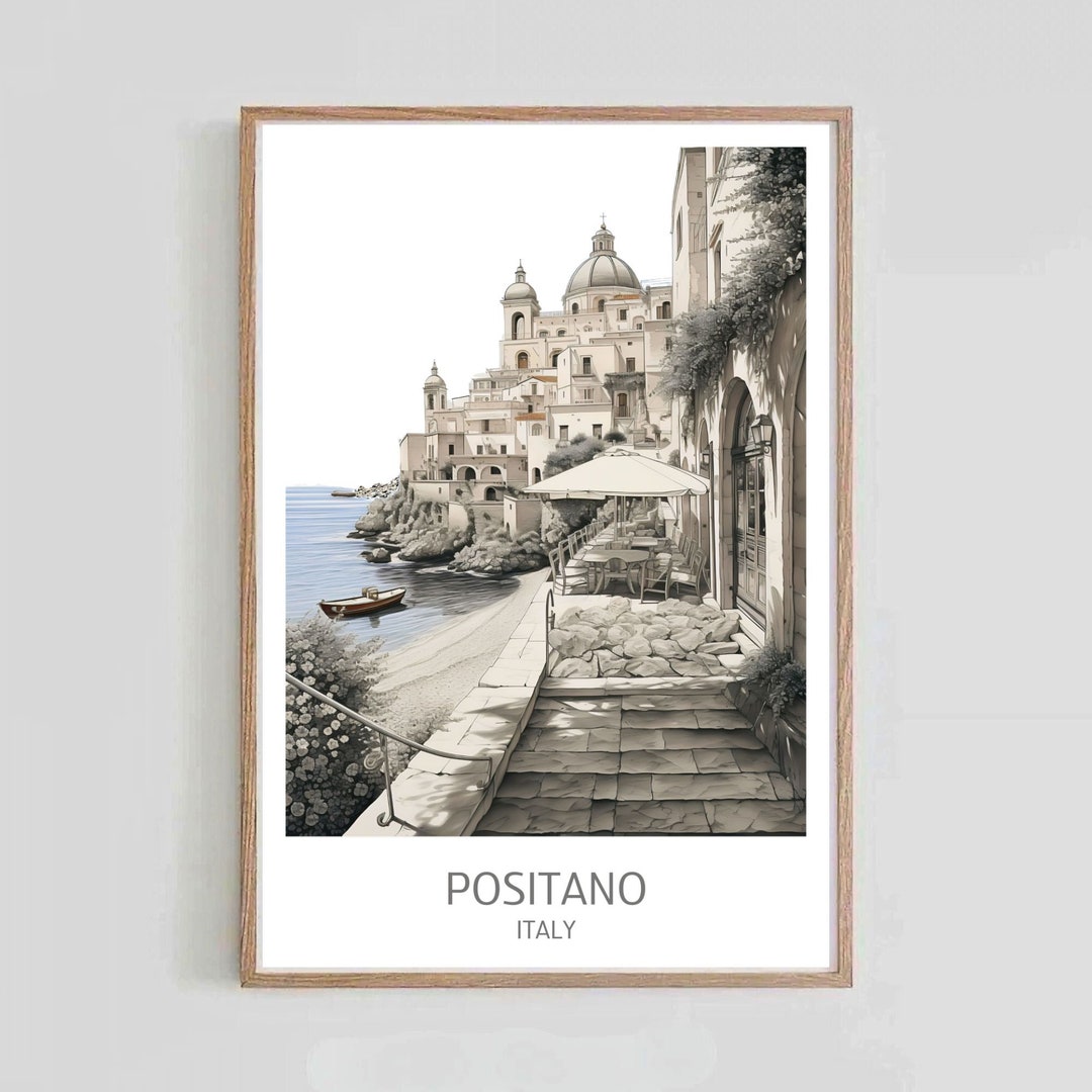 Positano Amalfi Coast Travel Print Printable Poster Wall Art Travel ...