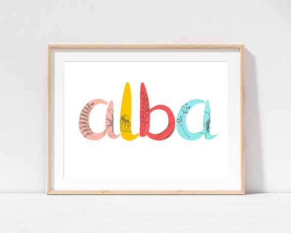 Any Name Print Personalised Name Art Print Custom Name | Etsy