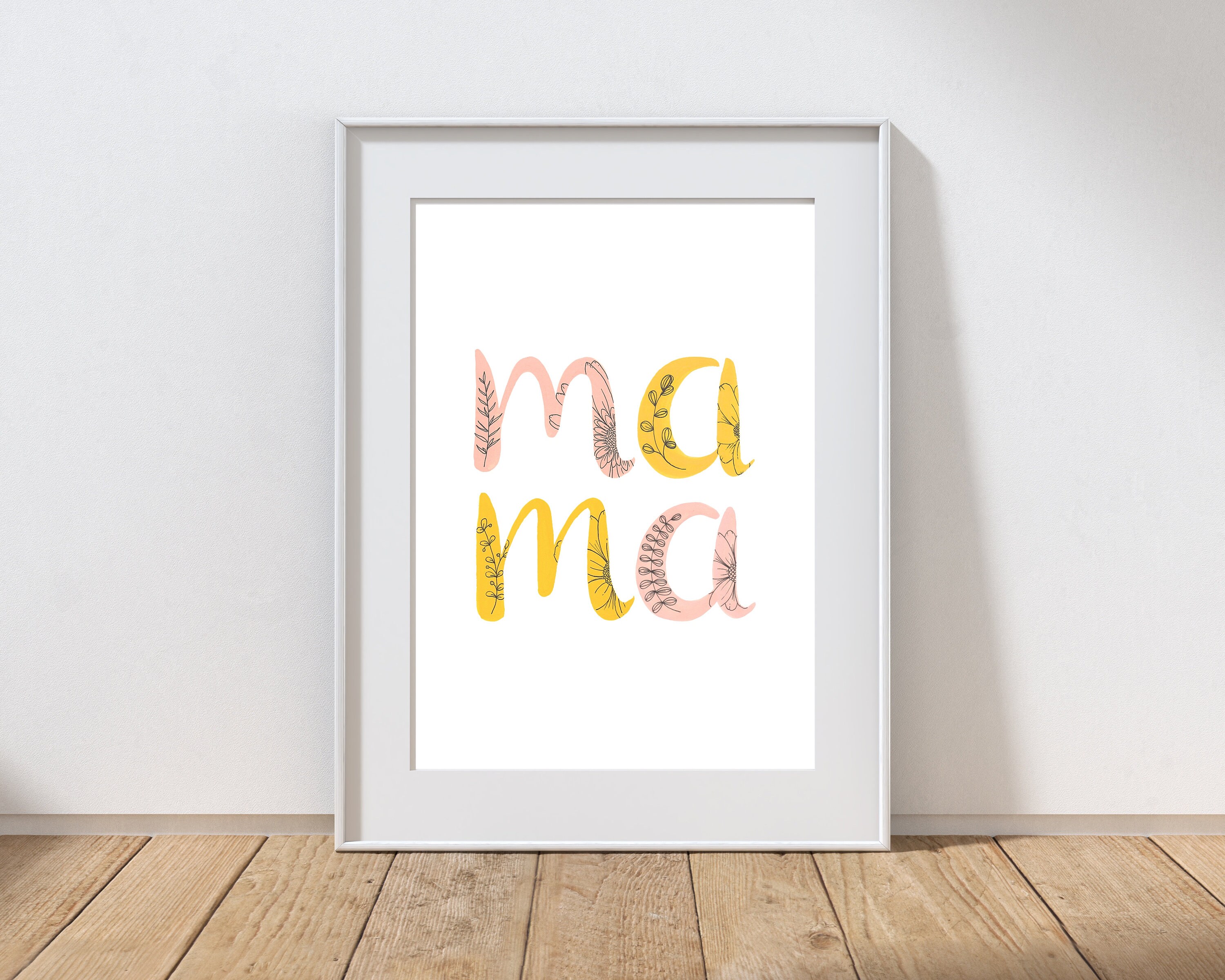 Mama Art Print / Mama Illustration / Mum Art Print / Botanical Art ...