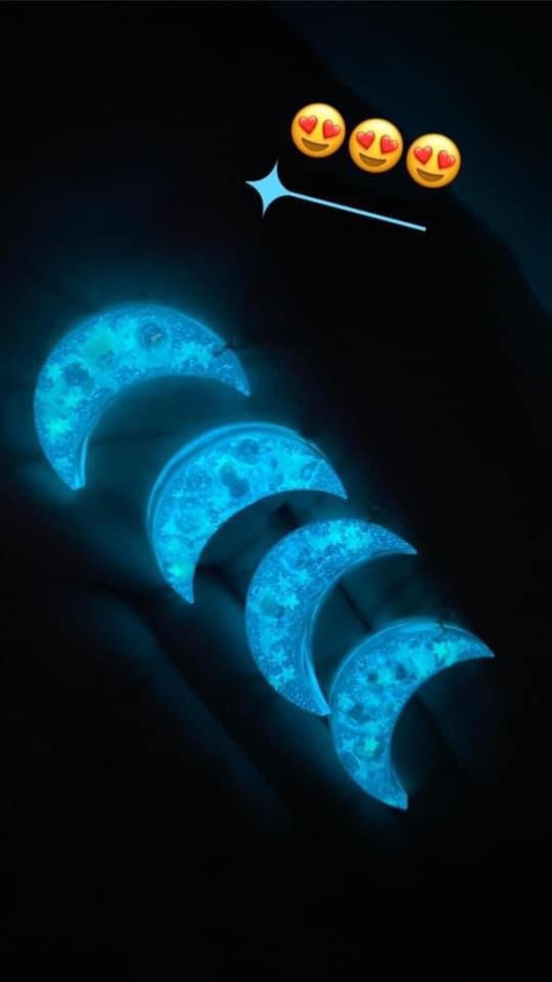 GLOWY MOON Necklace. Glow in the Dark Necklace With Selenite - Etsy