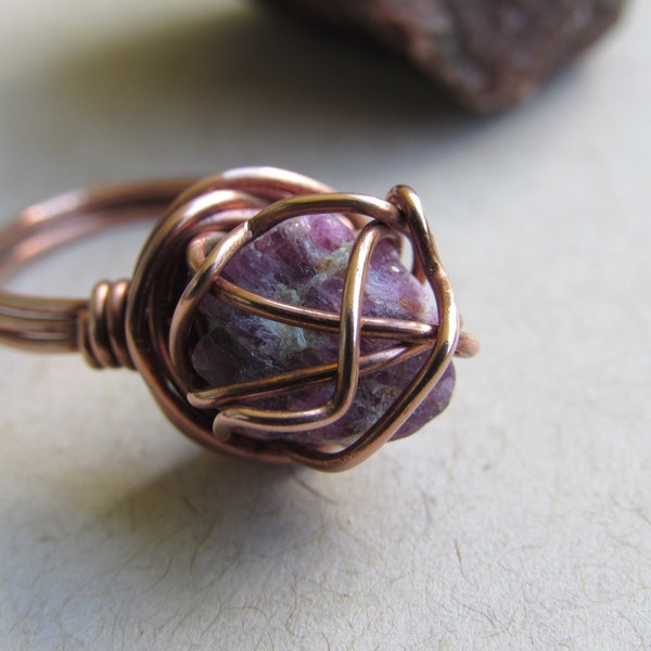 Raw Ruby Ring - Etsy