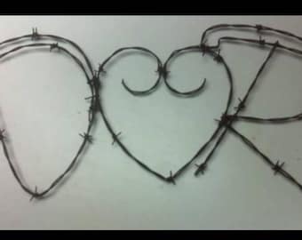 Barbed Wire Letters - Etsy