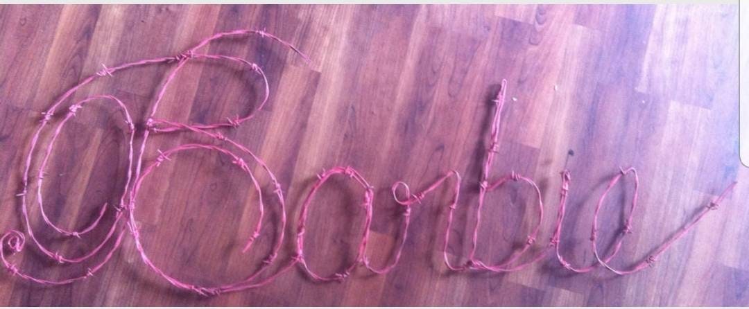 Barbie, Names, Initials, Southwestern, Home Decor, Barbed Wire Art ...