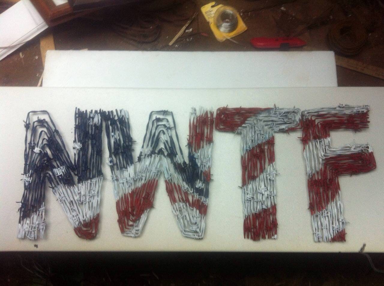 NWTF, Art, Home Decor, Barbed Wire Art, Metal Art, Christmas, Gifts ...