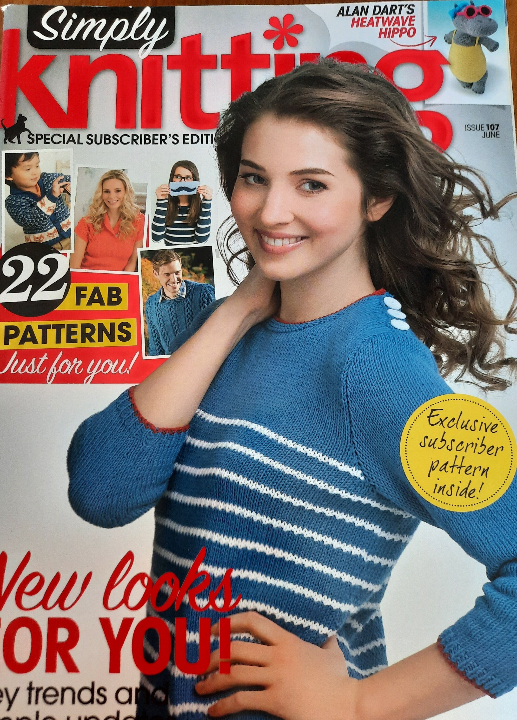 Alan Dart's HEATWAVE HIPPO Knitting Pattern in Simply Knitting Issue ...