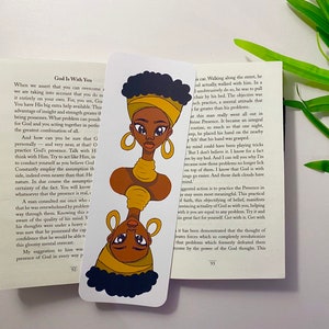 Afro Bookmark, Cute Art, Gift, Cute Black Girl Bookmark, Children’s ...