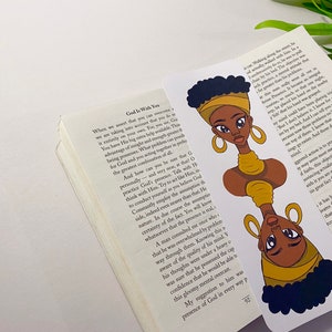 Afro Bookmark, Cute Art, Gift, Cute Black Girl Bookmark, Children’s ...