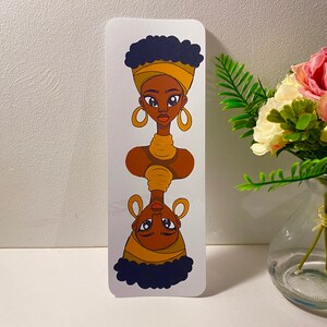 Afro Bookmark, Cute Art, Gift, Cute Black Girl Bookmark, Children’s ...