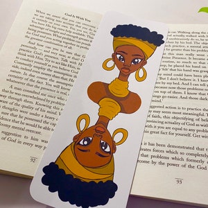 Afro Bookmark, Cute Art, Gift, Cute Black Girl Bookmark, Children’s ...