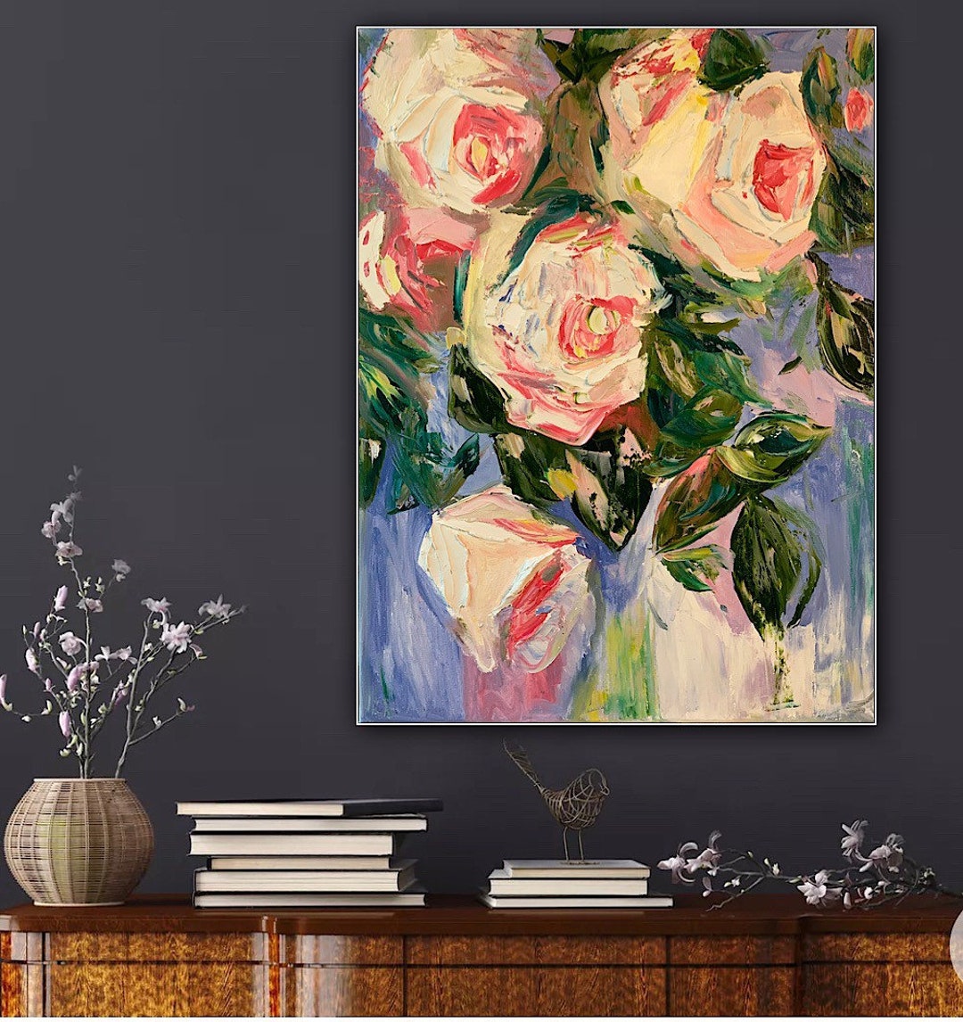 Richter Style Abstract Original Oil Painting on Canvas 62 X 45cm ...