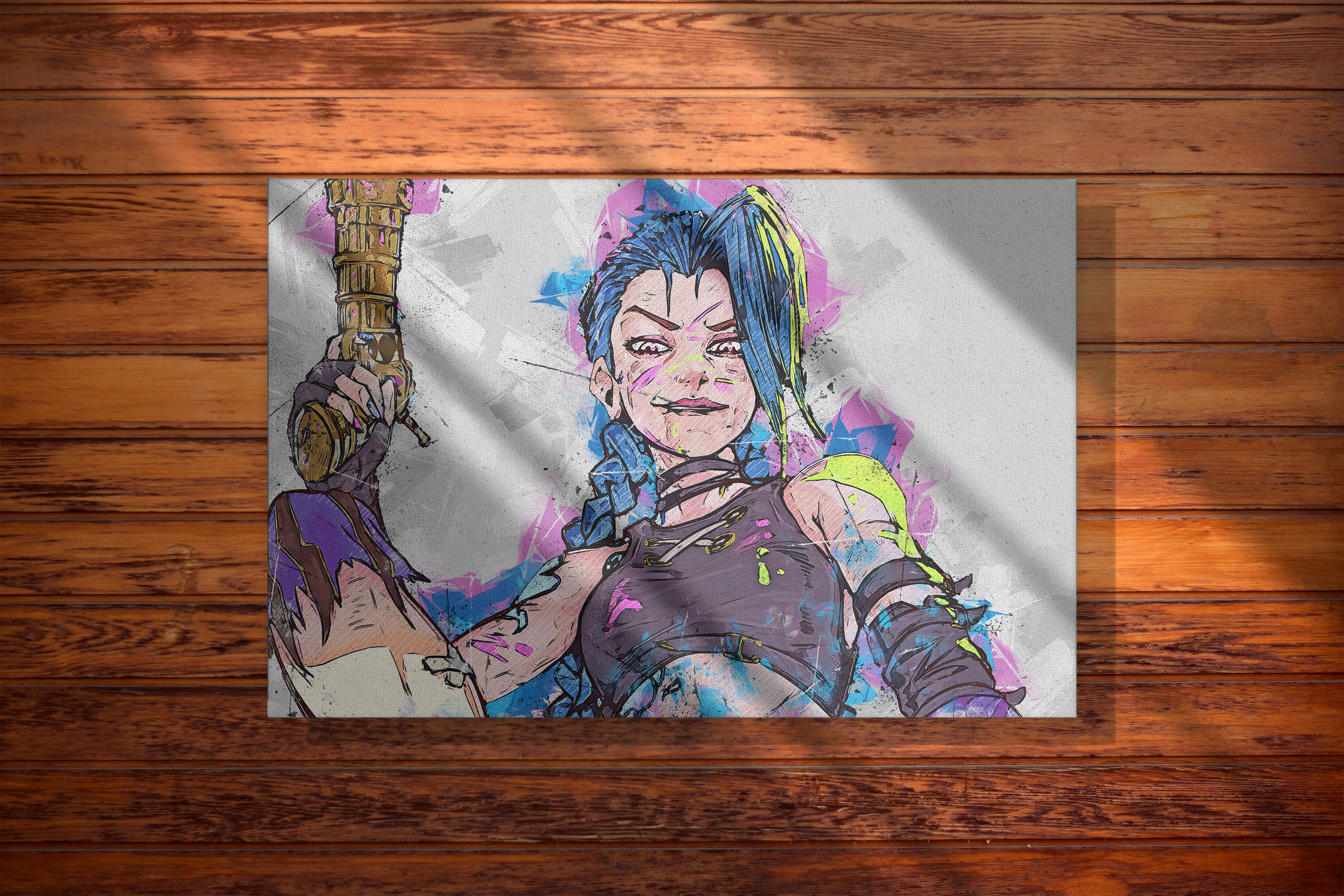 Arcane Jinx Second Style League of Legends Arcane Graffiti | Etsy Canada