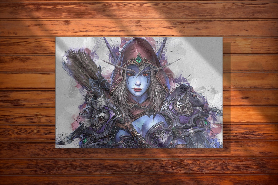 Sylvanas Windrunner - World of Warcraft Graffiti Art Canvas Print, Foam ...