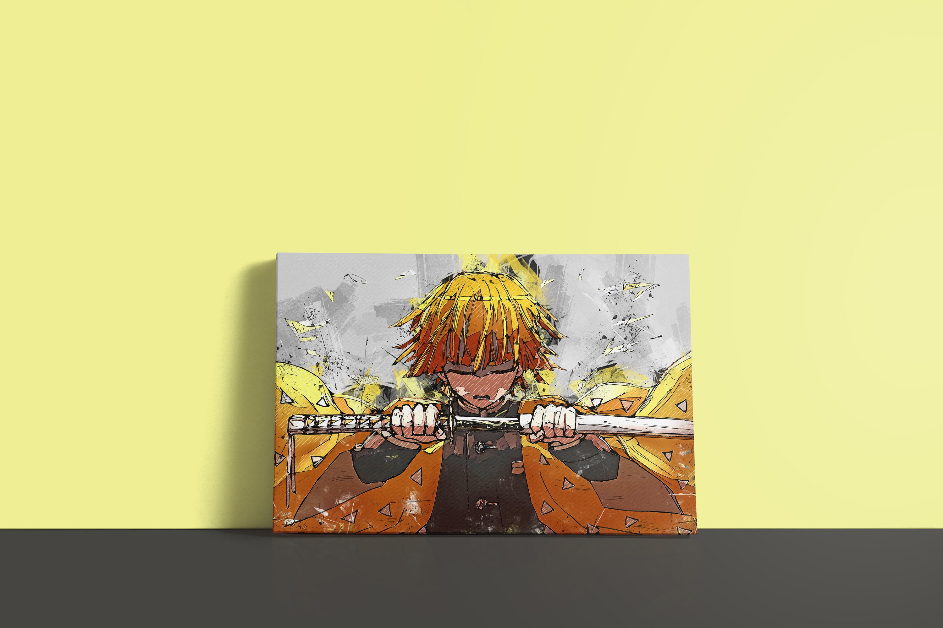 Lightning Sword Anime Guy - Graffiti Art Canvas Print, Poster Print ...