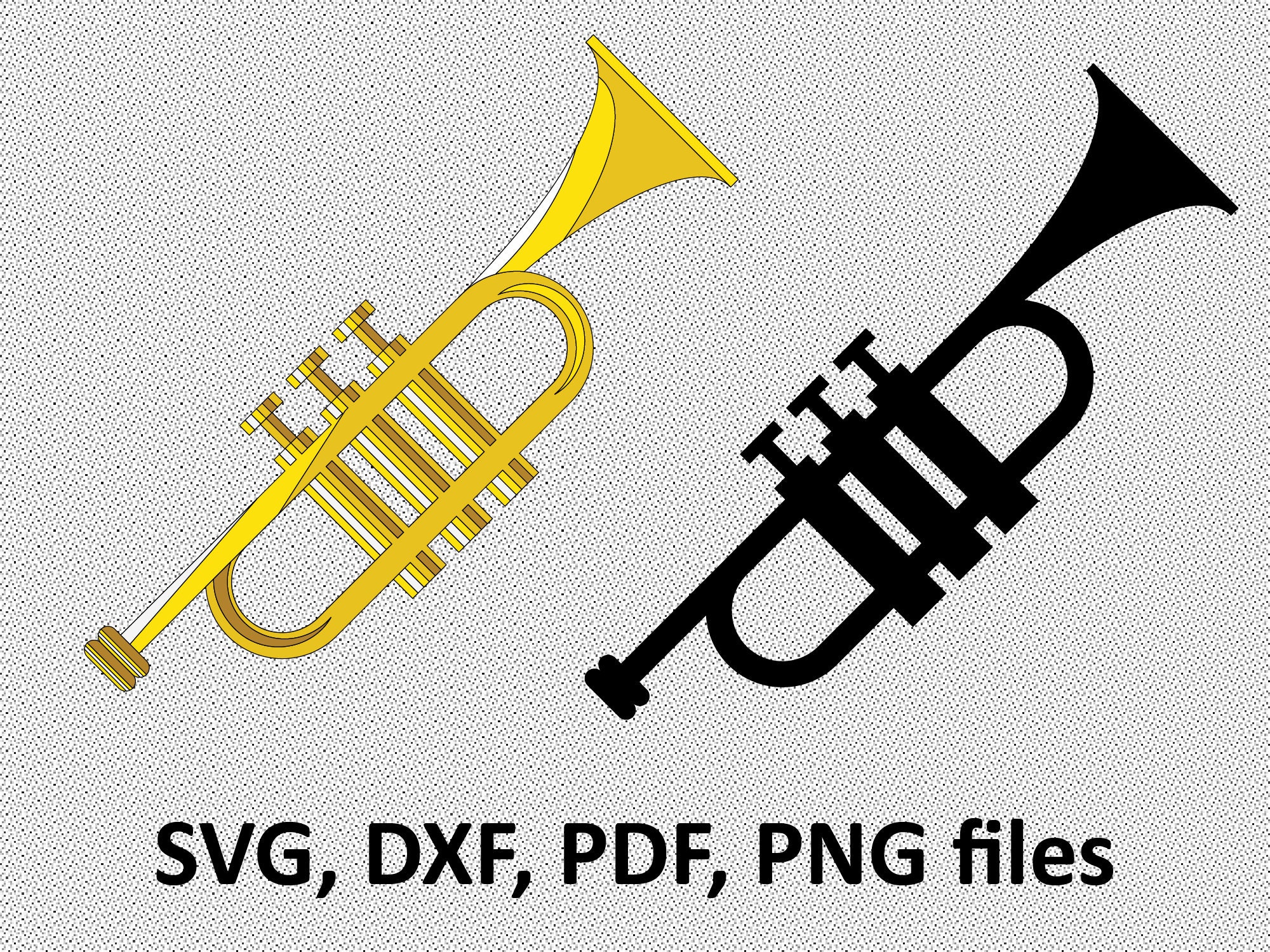 Trumpet SVG Trumpet shilouette SVG Trumpet Clipart Cut | Etsy