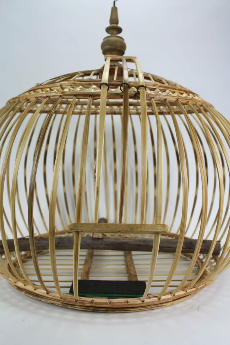 Thai Bamboo Bird Cage 53cm x 54cm or Light fitting | Etsy