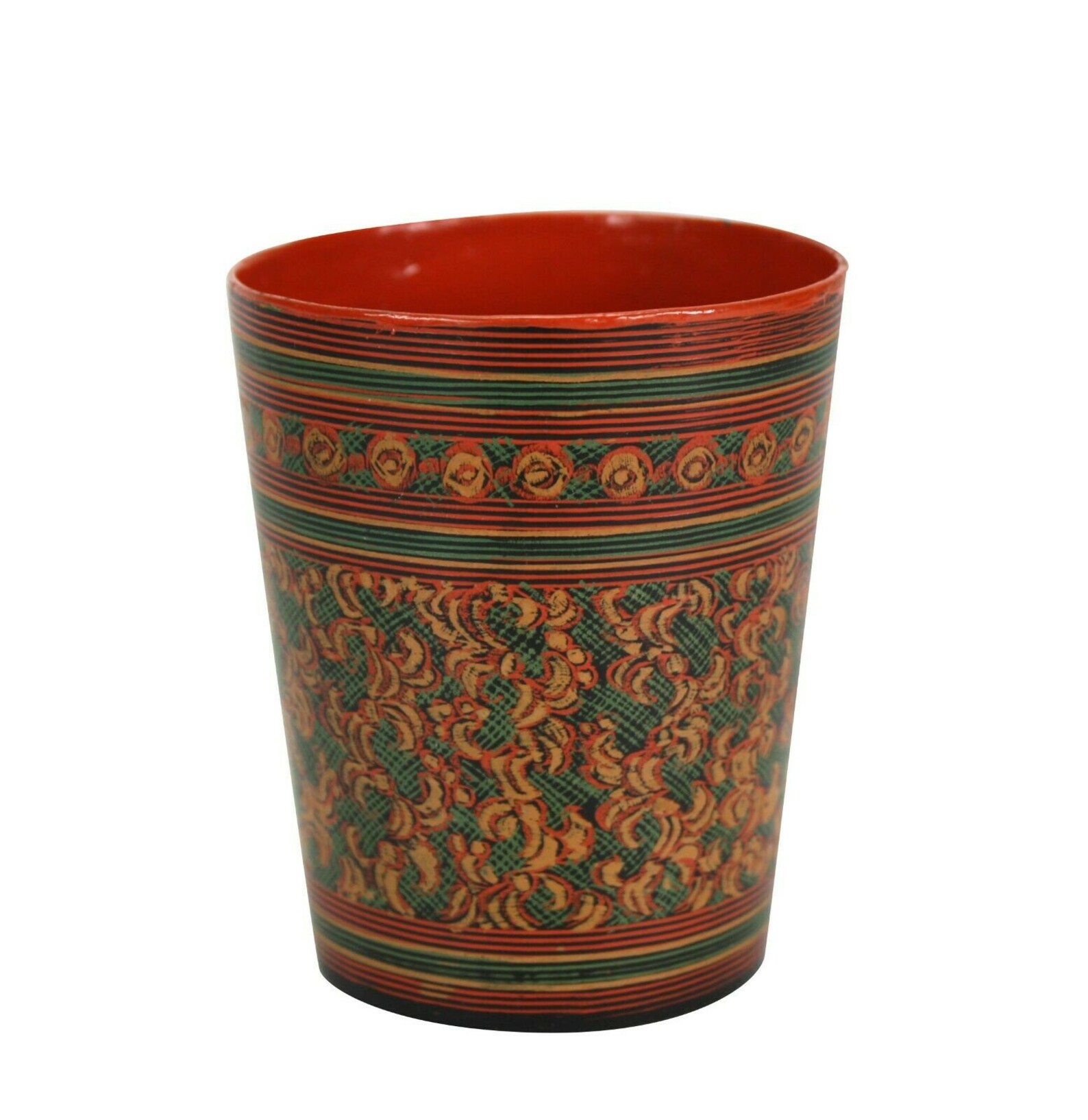 Antique Burmese Lacquer Set of 5 Drinking Cups Yun Design - Etsy UK