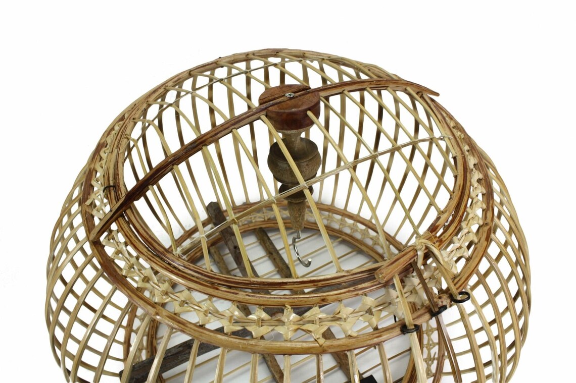 Thai Bamboo Bird Cage 53cm X 54cm or Light Fitting - Etsy