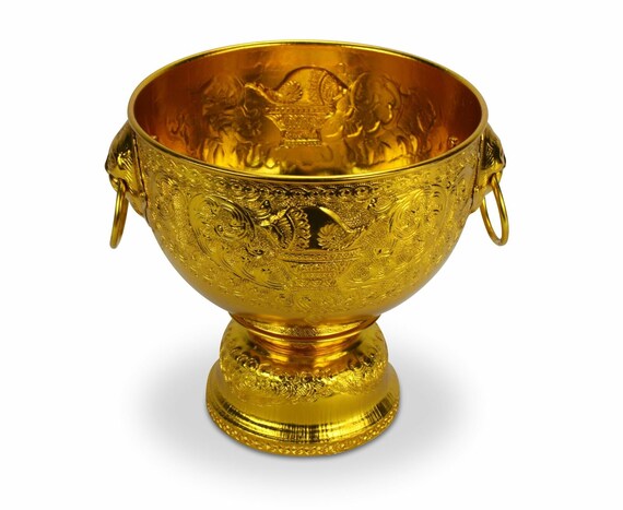 Thai Gold Metal Monks Offering Bowl 18cm - Etsy