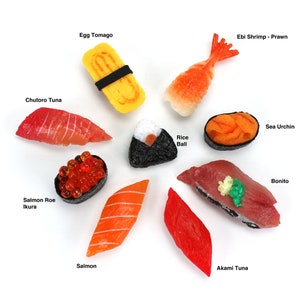 Realistic Japanese Sushi Models - Fridge Magnets - Looks Real! Choice ...