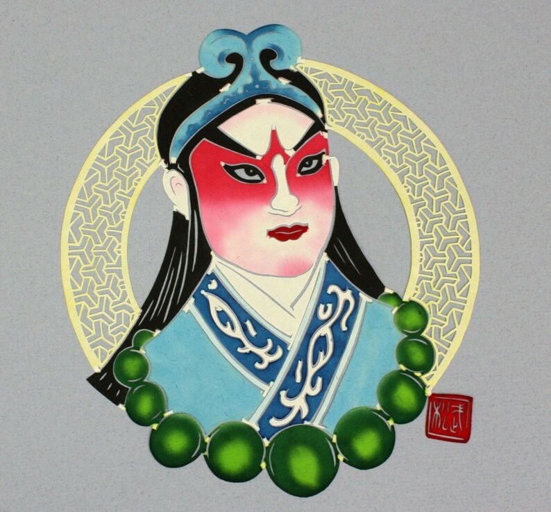 Vintage Chinese Opera Paper Cuts, Folio of 8 Paper Cuts. Exquisite ...