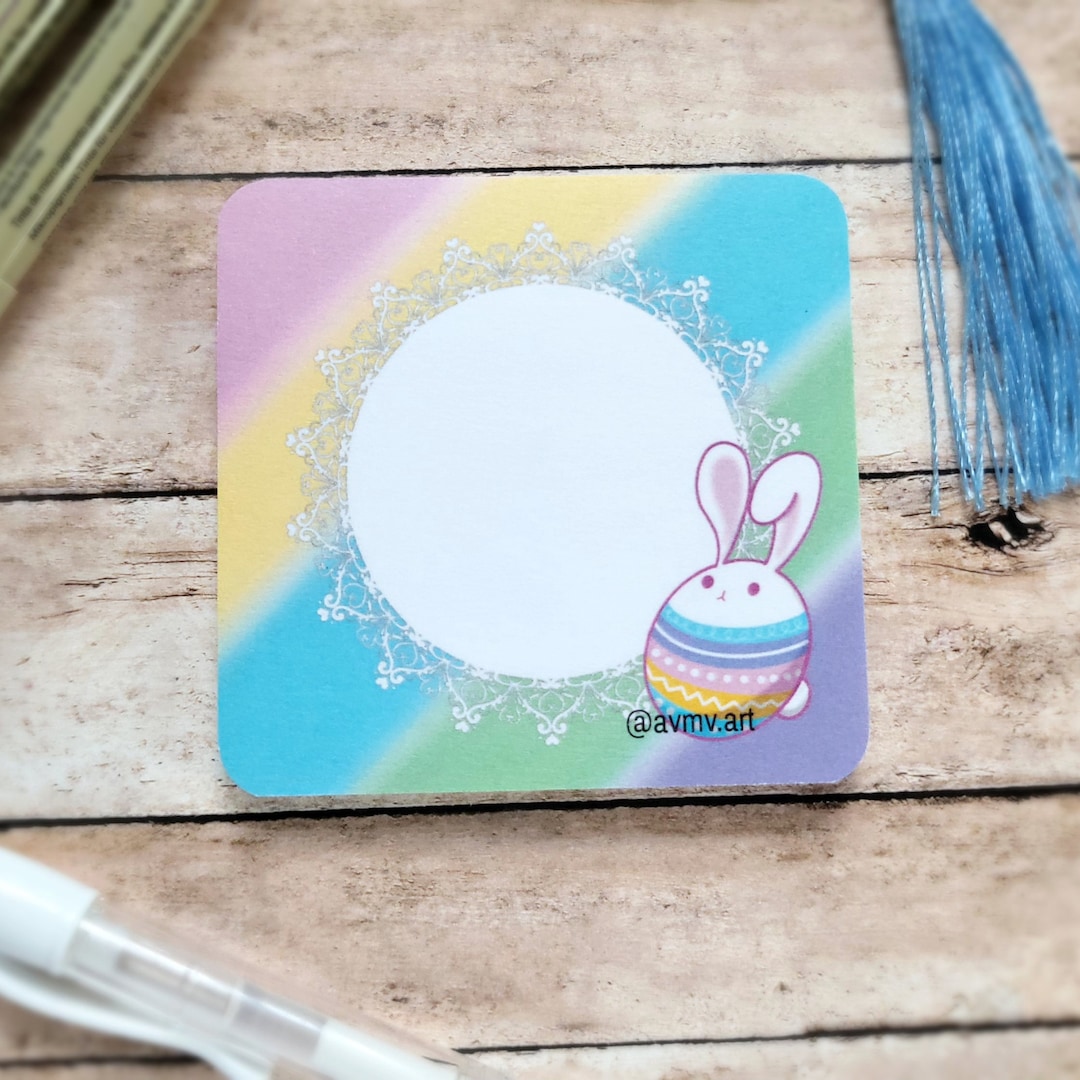 Spring Bunny Sticky Note - Etsy