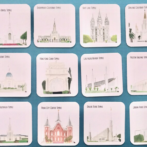 LDS Temple Matching Game - Etsy