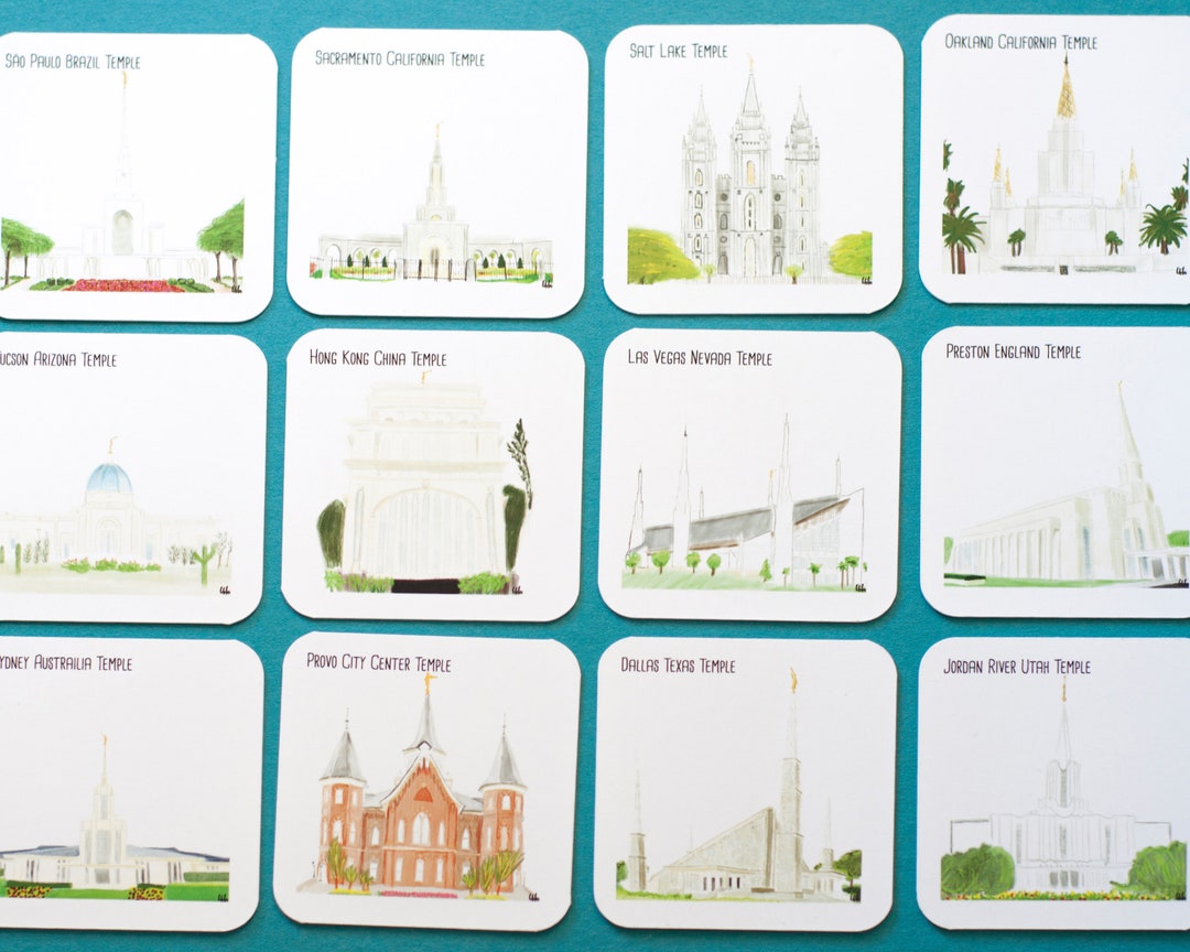 LDS Temple Matching Game - Etsy