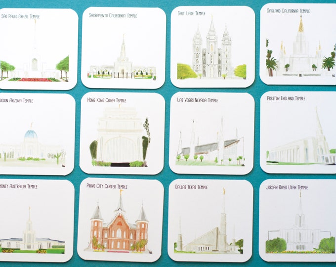 LDS Temple Matching Game - Etsy