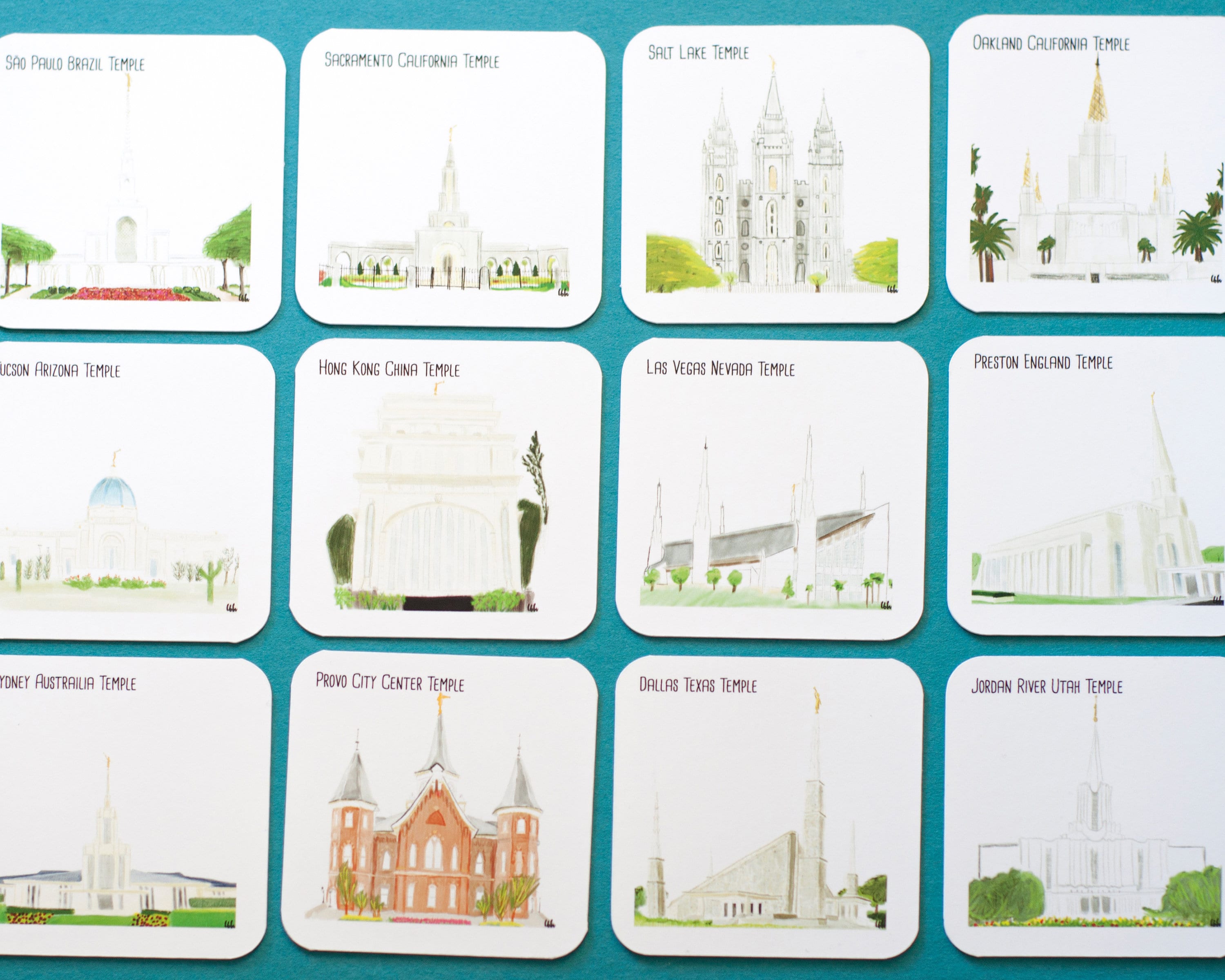 LDS Temple Matching Game - Etsy