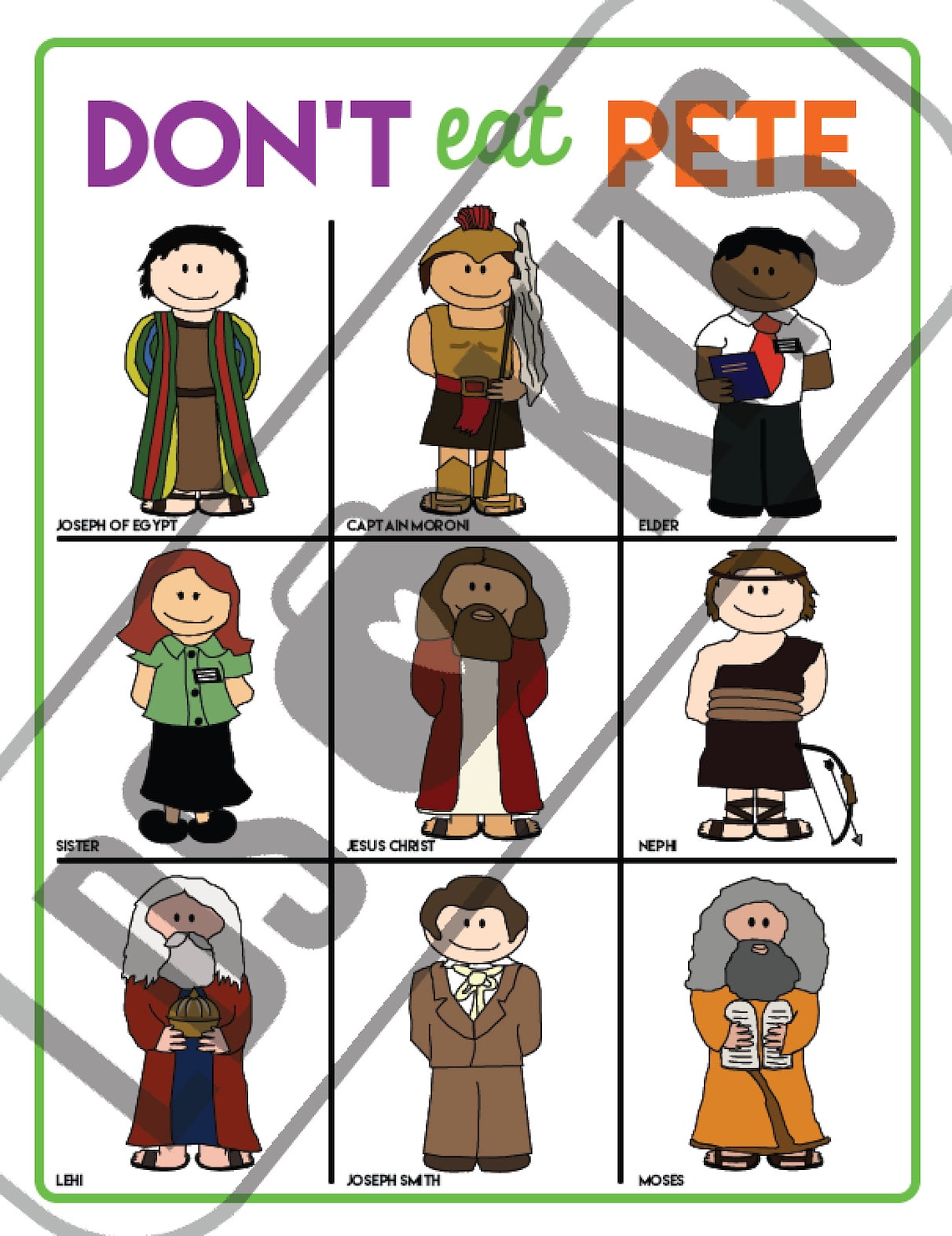 Don't Eat Pete (LDS Theme) - Digital Download - Etsy