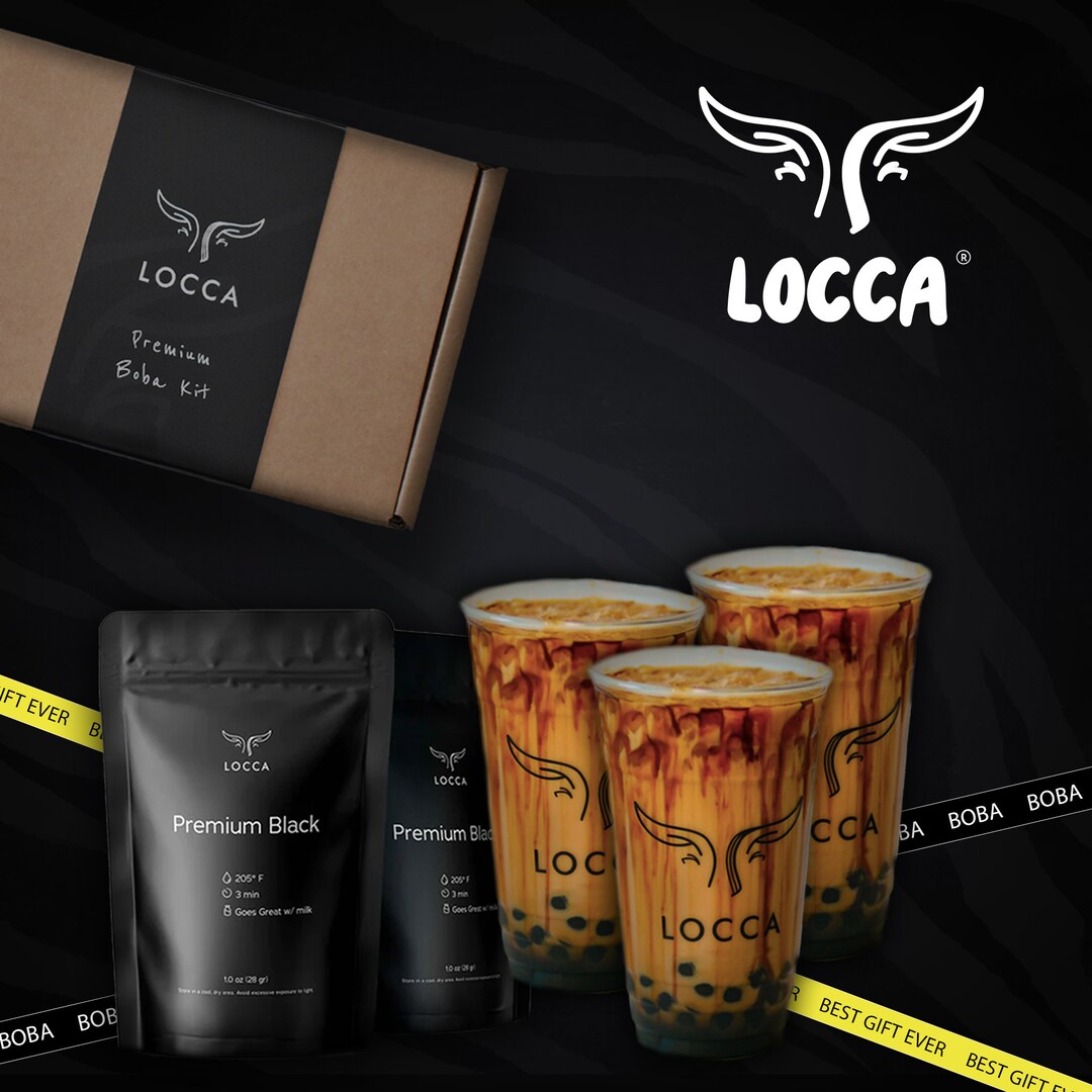 Brown Sugar Boba Tea Kit With Boba Pearls, Brown Sugar Syrup Gift for ...