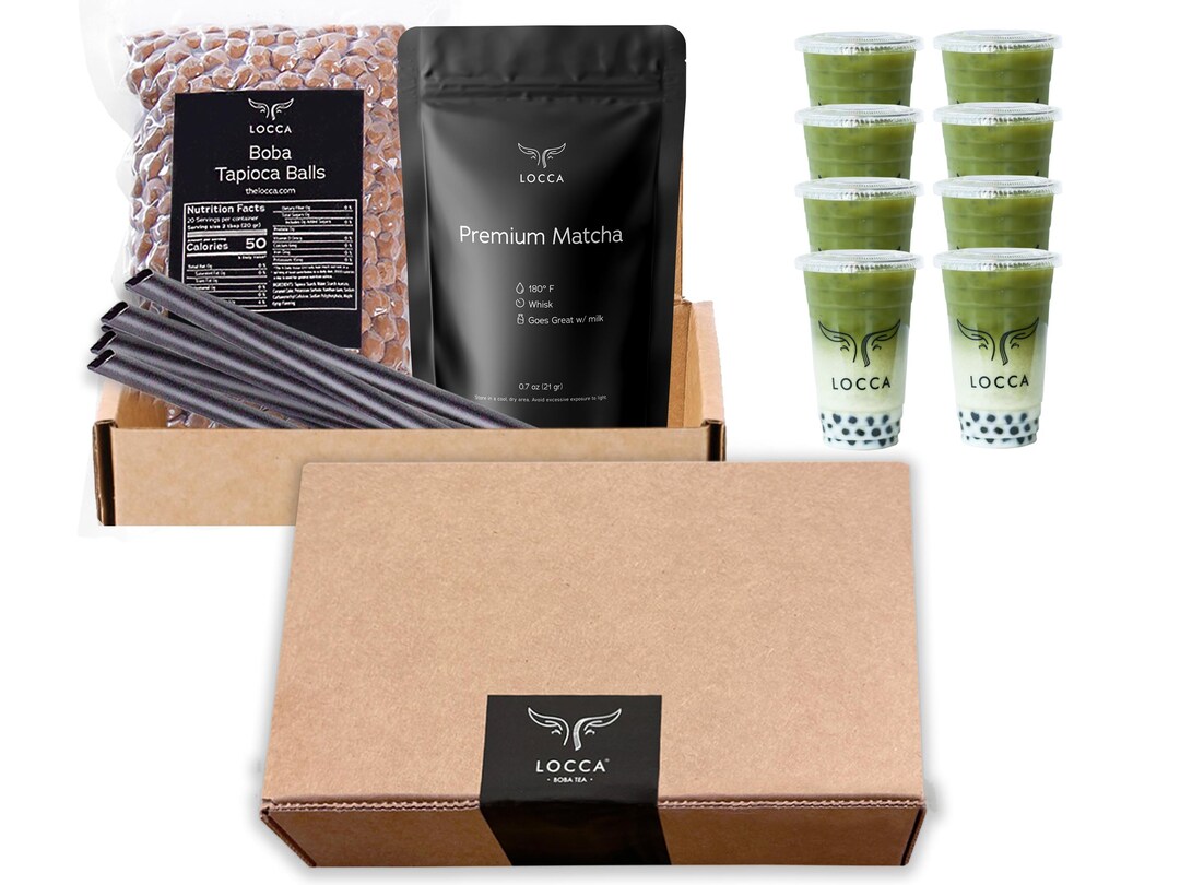 Premium Matcha Boba Kit With Ceremonial Matcha and Tapioca Pearls ...