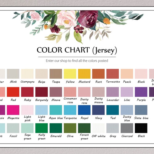 Infinity Dress Color Swatches - Etsy