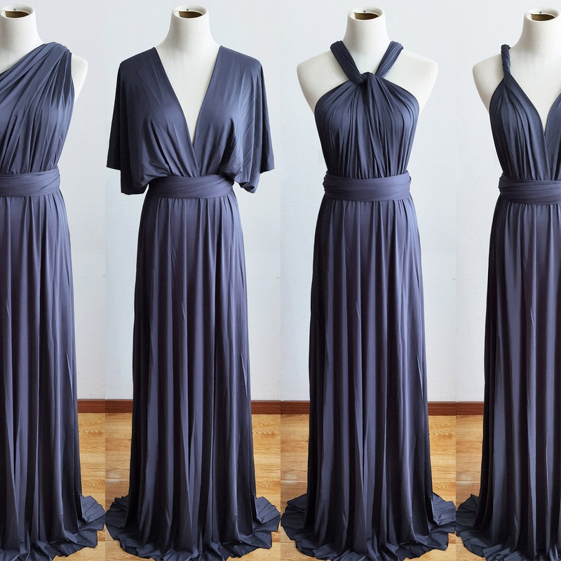 Slate Blue Midi Dress - Etsy