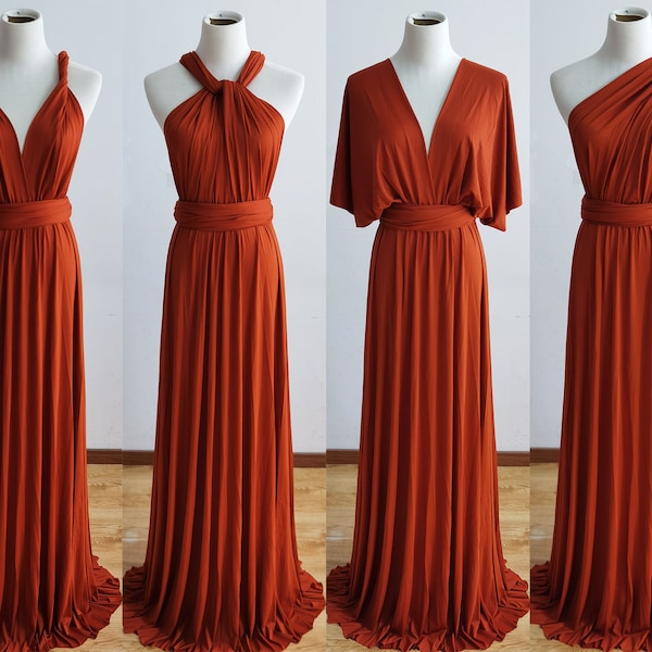 Rust Bridesmaid Dress - Etsy