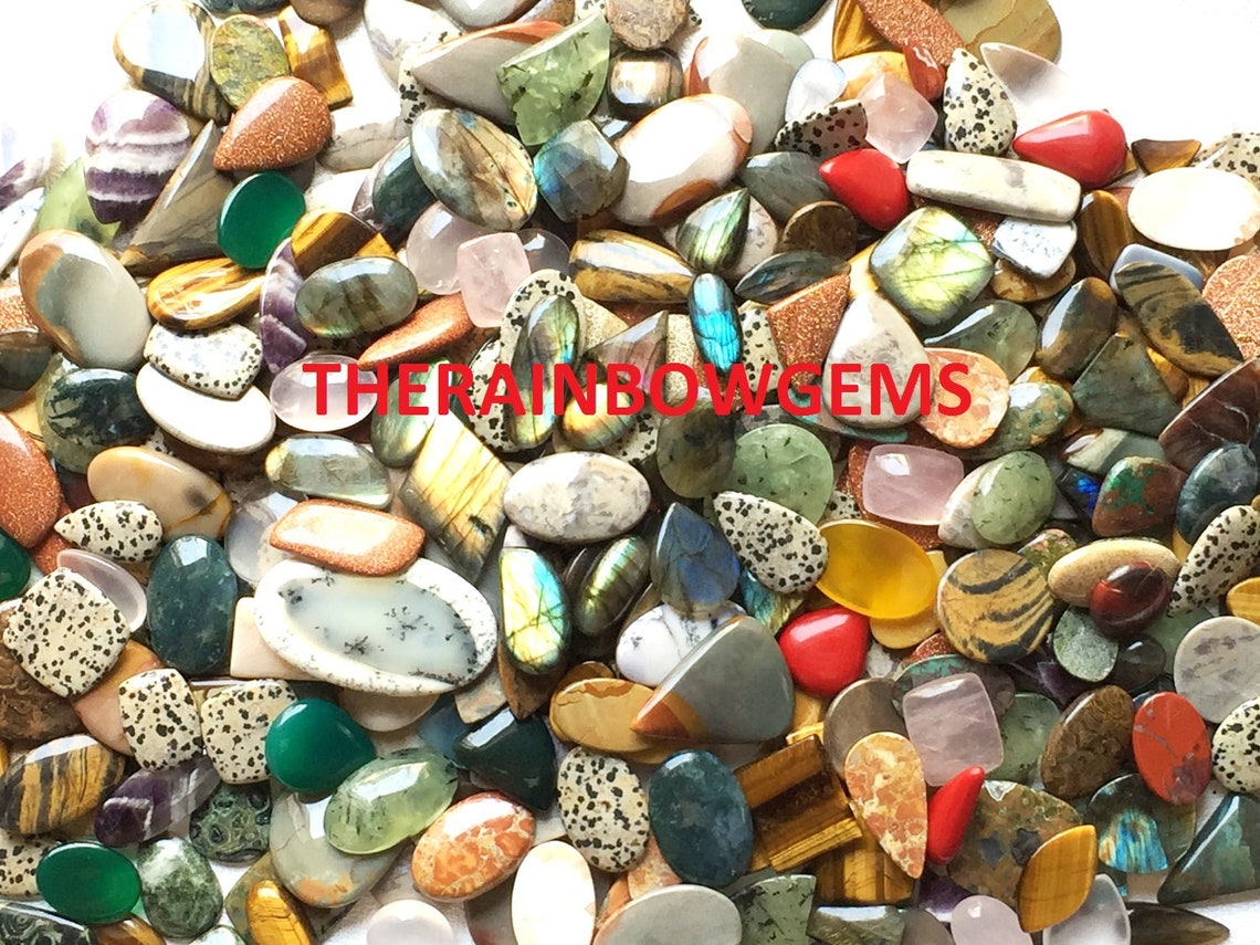Natural Gemstone Cabochon Mix Cabochon Loose Gemstone - Etsy