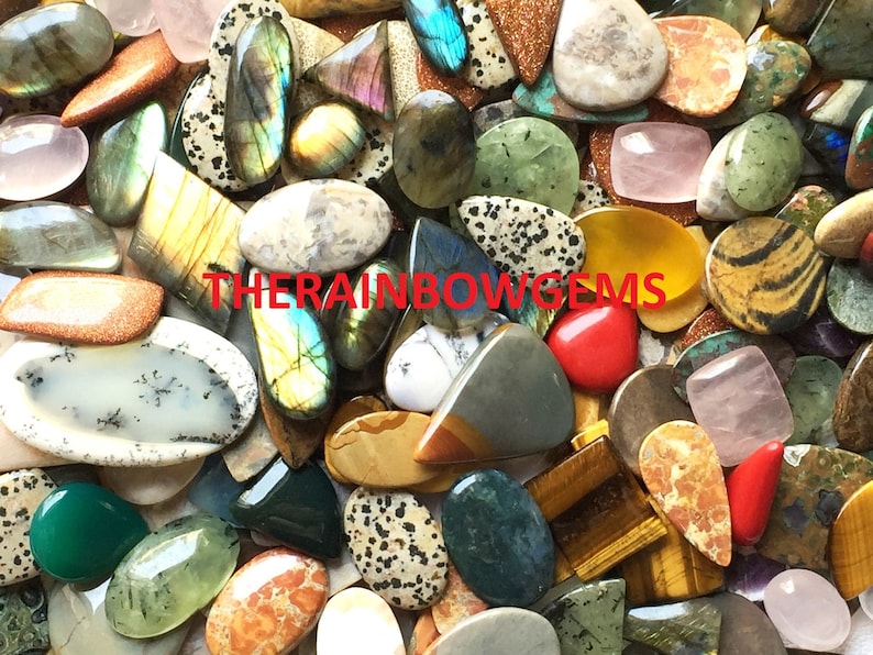 Natural Gemstone Cabochon Mix Cabochon Loose Gemstone - Etsy