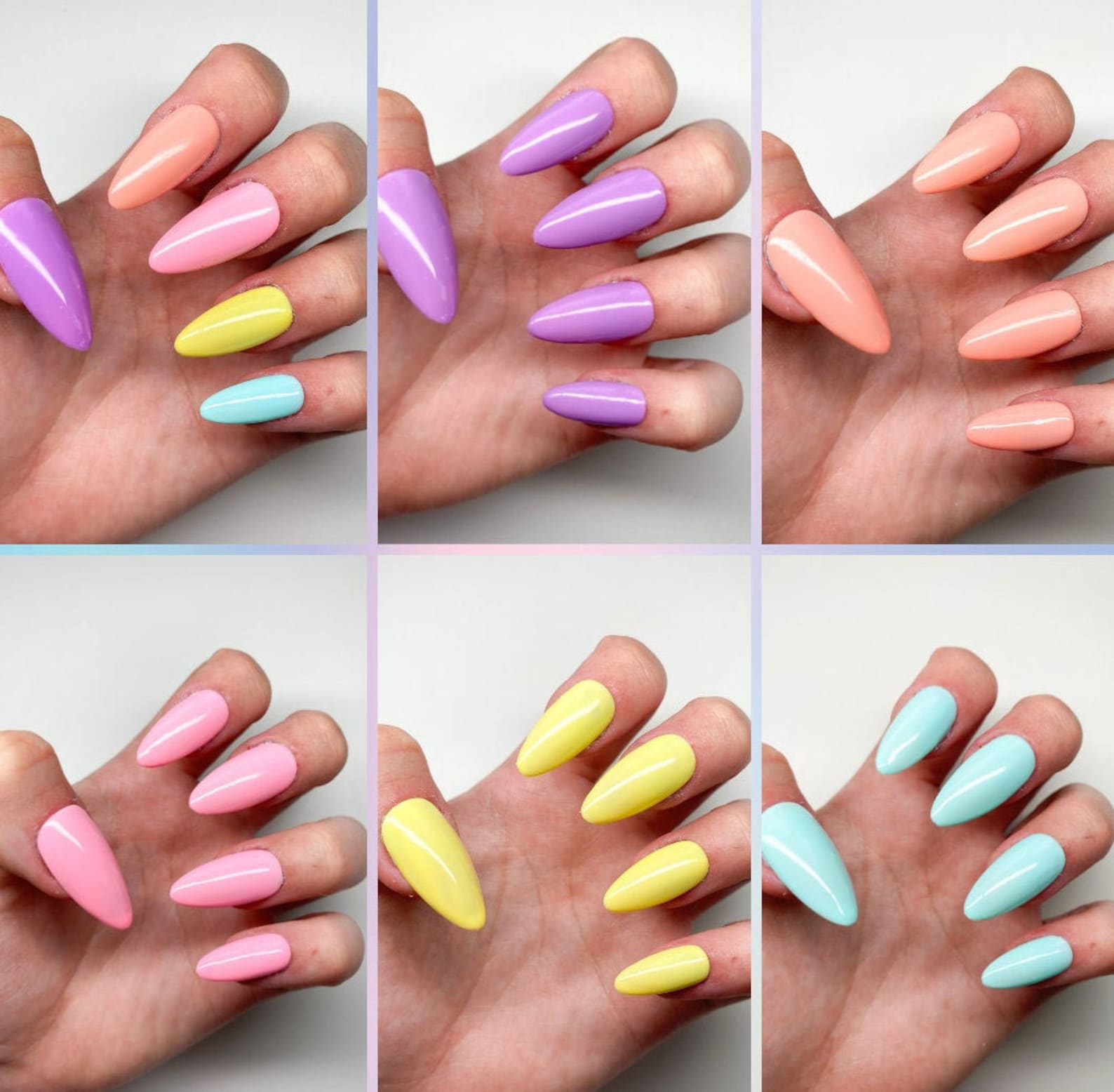 Summer Pastel Nails Pastel Summer Nails Summer Nails Pastel | Etsy